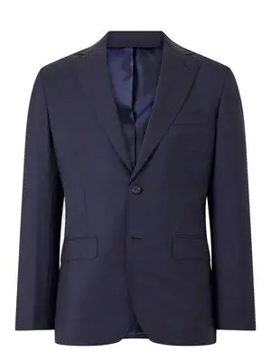 Brioni Plume Wool And Mohair-blend Suit Jacket - Navy