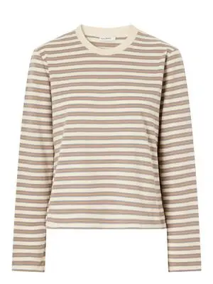 KALLMEYER Wynn Striped Cotton-jersey T-shirt - Orange