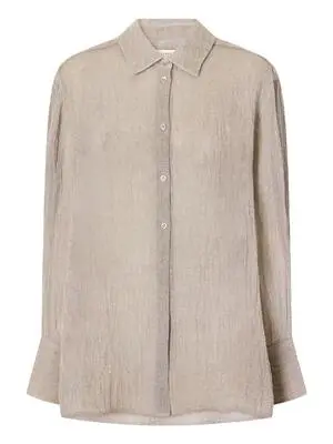 KALLMEYER Mollie Linen-blend Shirt - Gray