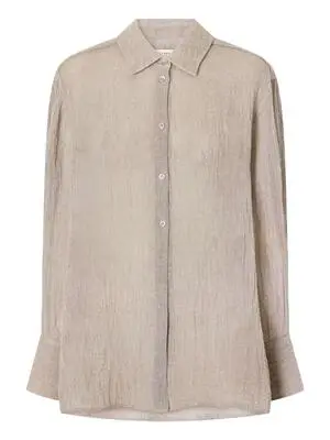 KALLMEYER Mollie Linen-blend Shirt - Light Gray