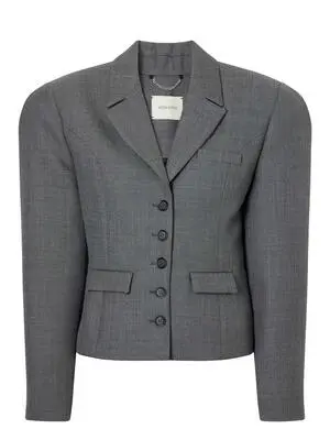 Magda Butrym Wool Blazer - Light Gray
