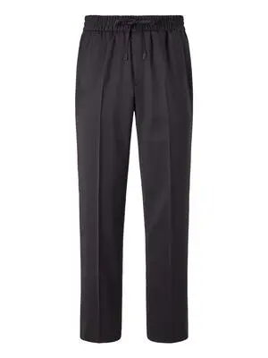 Brioni Asolo Wool Drawstring Trousers - Gray