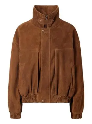 Magda Butrym Suede Biker Jacket - Brown