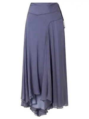 KALLMEYER Alyse Silk-chiffon Midi Skirt - Blue