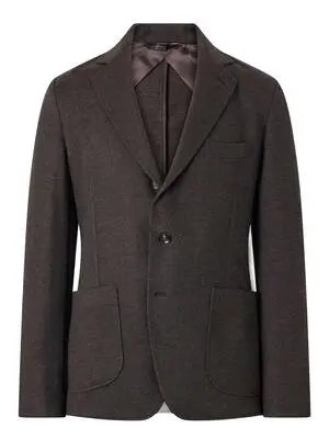 Brioni Houndstooth Cashmere Blazer - Brown