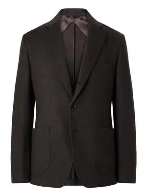 Brioni Houndstooth Cashmere Blazer - Brown