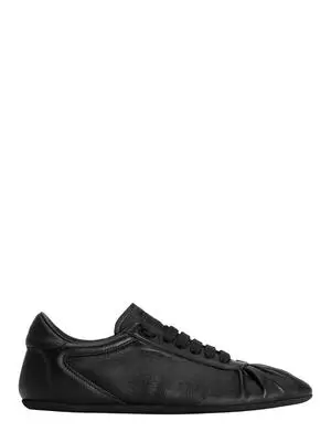 Dolce & Gabbana Soft Ballet Sneakers In Calfskin - Black