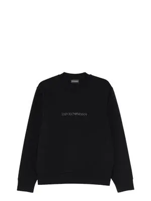 Emporio Armani Logo Cotton Sweatshirt - Blue