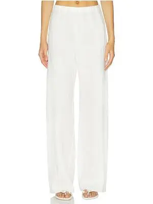 Cult Gaia Linen Wide-leg Pants - Off White