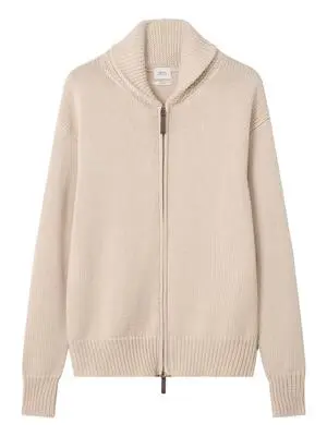 GWYN Noah Zipper Sweater - Oat