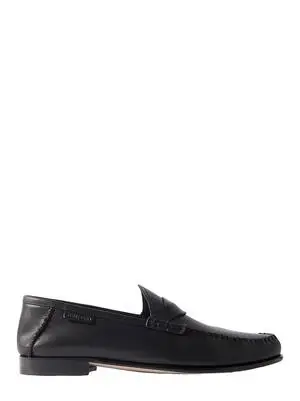TOM FORD Ripley Leather Loafers - Black