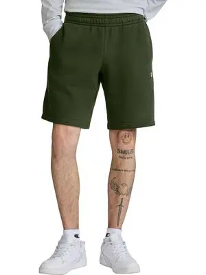Champion Powerblend Fleece Shorts With 10" Inseam - Chive