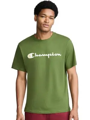 Champion Classic Graphic T-shirt, Script Logo - Chive