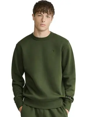 Champion Powerblend Crewneck Sweatshirt With C Logo - Chive