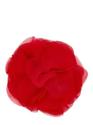 HELSA Silk Flower Pin - Red
