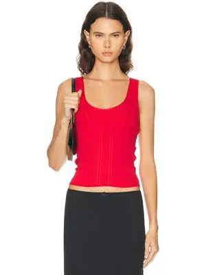 COU COU The Scoop Tank Top - Cherry Red