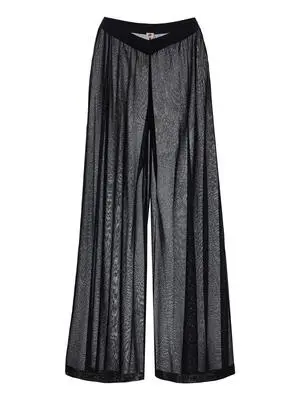 TROPIC OF C Sheer Palazzo Pant - Black