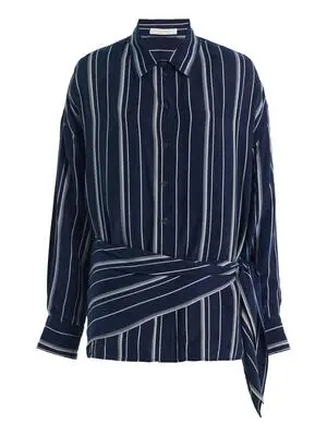 FAVORITE DAUGHTER The Positano D Crepe Shirt - Stripe