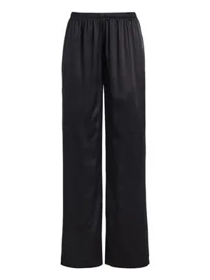 FAVORITE DAUGHTER The Everything Silk-blend Wide-leg Pants - Black