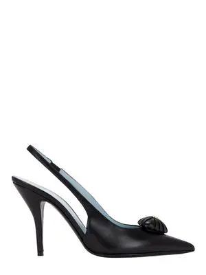 Valentino Garavani Coeur Royal Sling Back Pump - Nero