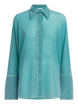 Oseree Oséree Lumière Oversized Shirt Turquoise