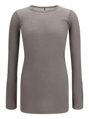Rick Owens Crewneck Long-sleeved T-shirt - Gray