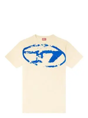 DIESEL® T-boxt Logo Printed Crewneck T-shirt - Light Brown