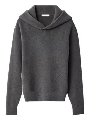 LEMAIRE Cashmere Hooded Sweater - Stone
