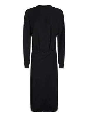 LEMAIRE Buttoned Knitted Dress - Black