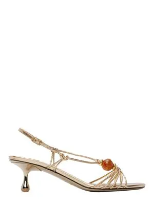 JIMMY CHOO Jimmy Choo Lova 50 High-Heeled Sandals Gold