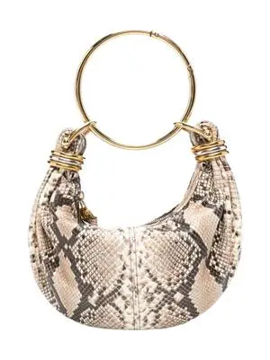 Chloé Snakeskin-effect Ring-handle Clutch Bag - No