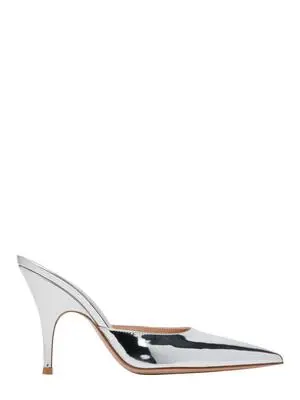 GIANVITO ROSSI Pointed-toe Stiletto High-heeled Mules - Silver