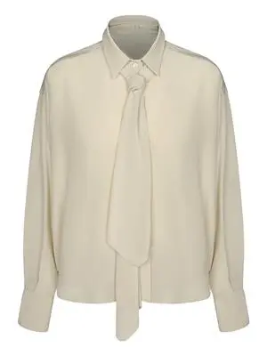 Brunello Cucinelli Collared Long Sleeve Shirt - Nude