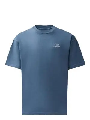C.P. COMPANY Logo-print T-shirt - Blue