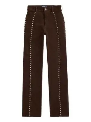 Polo Ralph Lauren Polo Ralph Lauren Stud-Embellished Corduroy Trousers Black