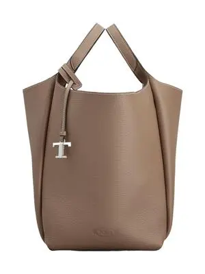 TOD'S Double Handle Shoulder Bag - Brown