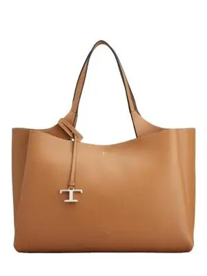 TOD'S Tod's Leather Bag With Letter Detailing Brown
