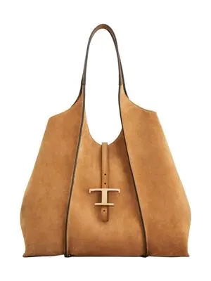 TOD'S T Timeless Medium Tote Bag - Brown