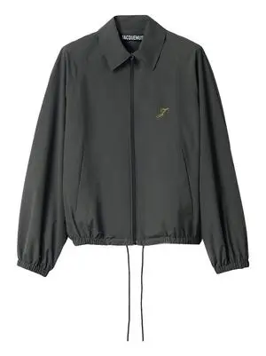 Jacquemus Jacquemus Zip-Up Windbreaker Jacket Dark Gray