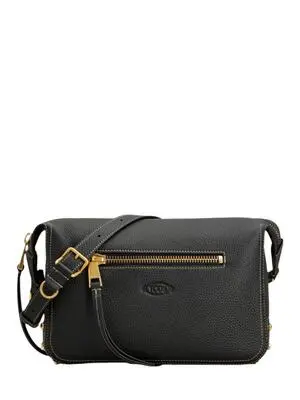 TOD'S Tod's Mini Shoulder Bag With Gold Tone Studs Black