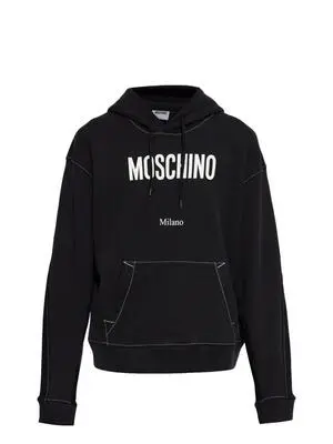 Moschino Print Drawstring Hoodie - No