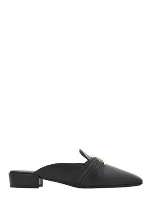 FERRAGAMO Gancini Ornament Mule - Black