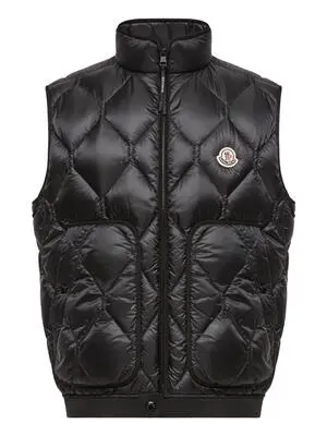 Moncler Erelia Diamond Quilted Down Vest - Black
