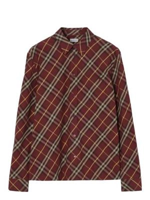 Burberry Classic Fit Check Cotton Shirt - Vineyard Red