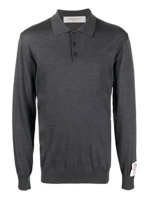 GOLDEN GOOSE Logo Patch Polo Shirt - Black