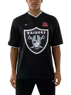 New Era Las Vegas Raiders Nfl Oversized Mesh T-shirt - Black