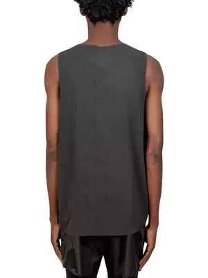 On X Post Archive Faction Perforated Logo Vest - Grey