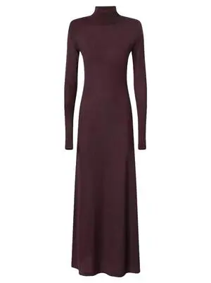 Pinko Turtleneck Maxi Dress - Purple