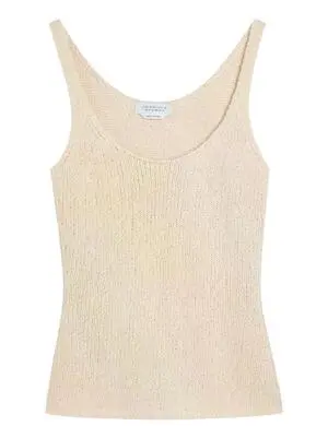 Gabriela Hearst Gabriela Hearst Galena Chunky Knit Scoop Neck Top Neutrals
