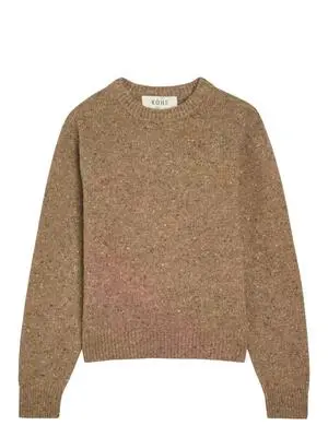 RÓHE Flecked-knit Crew-neck Sweater - Brown